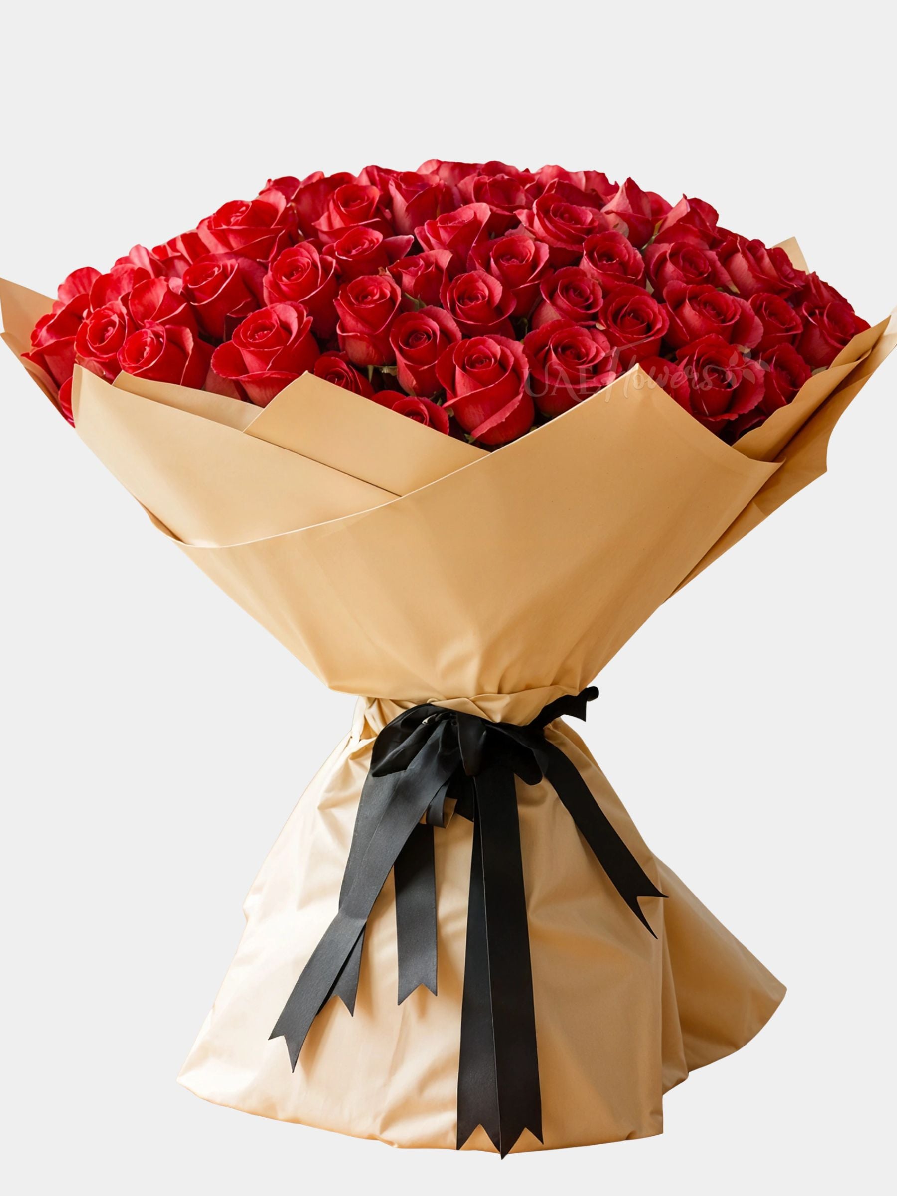 Bouquet of 100 Red Roses | FlowersNGifts.in